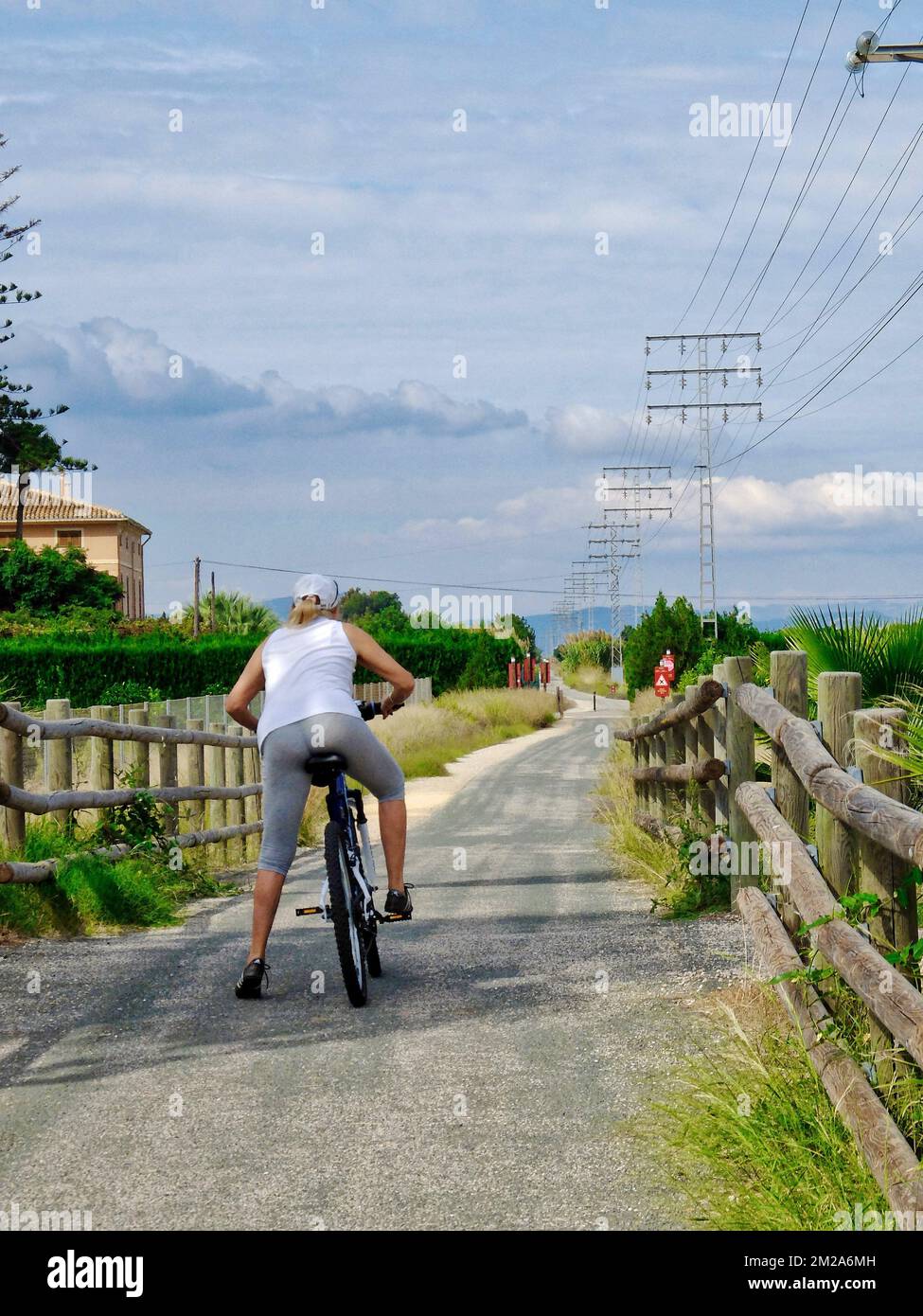 Women on a bike | Femme à vélo 02/10/2017 Stock Photo - Alamy