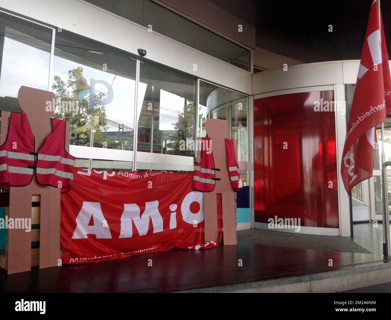 Illustration picture shows a general strike called by FGTB-CGSP/ ABVV ...