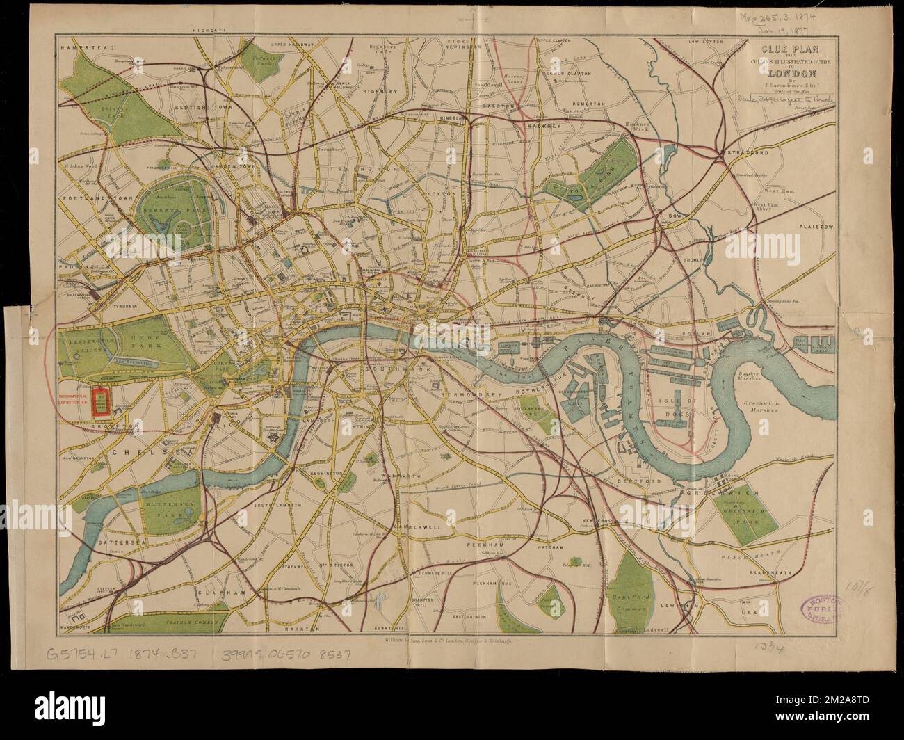 Clue plan for Collins' illustrated guide to London , London England ...