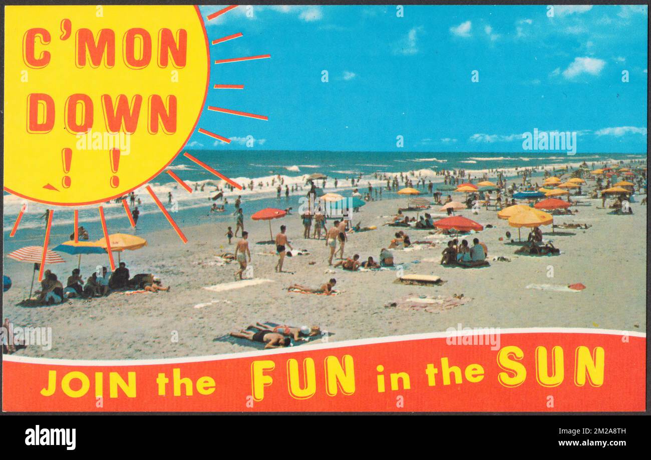 C'mon down!! Join the fun in the sun , Beaches, Tichnor Brothers ...