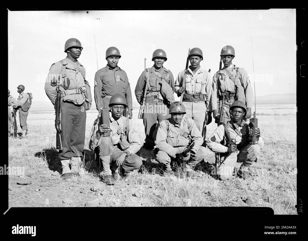 C.O. and enlisted men of Co. 'F' 372nd Infantry , Soldiers, Military ...