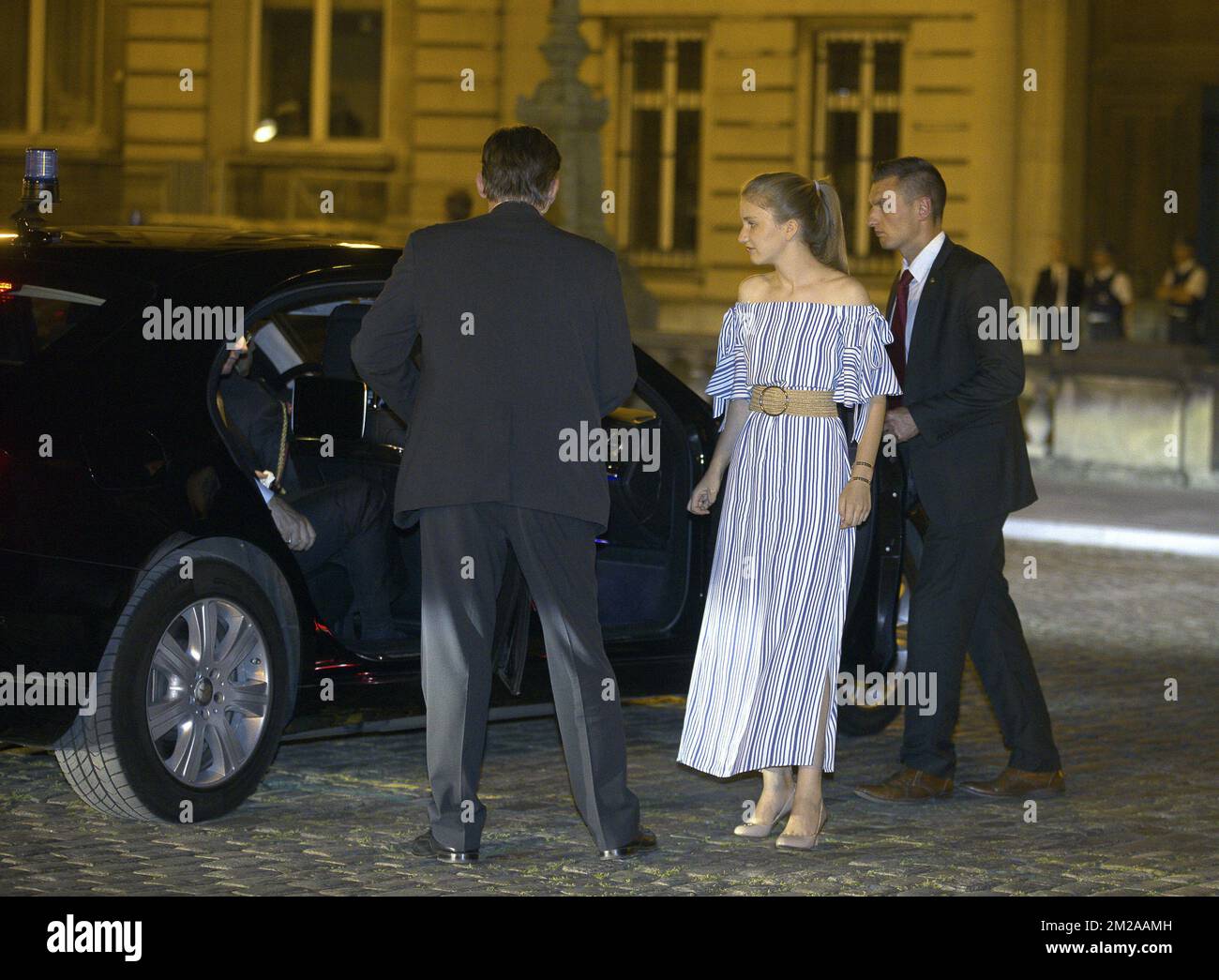 Crown Princess Elisabeth of Belgium arrives for the firework on the ...
