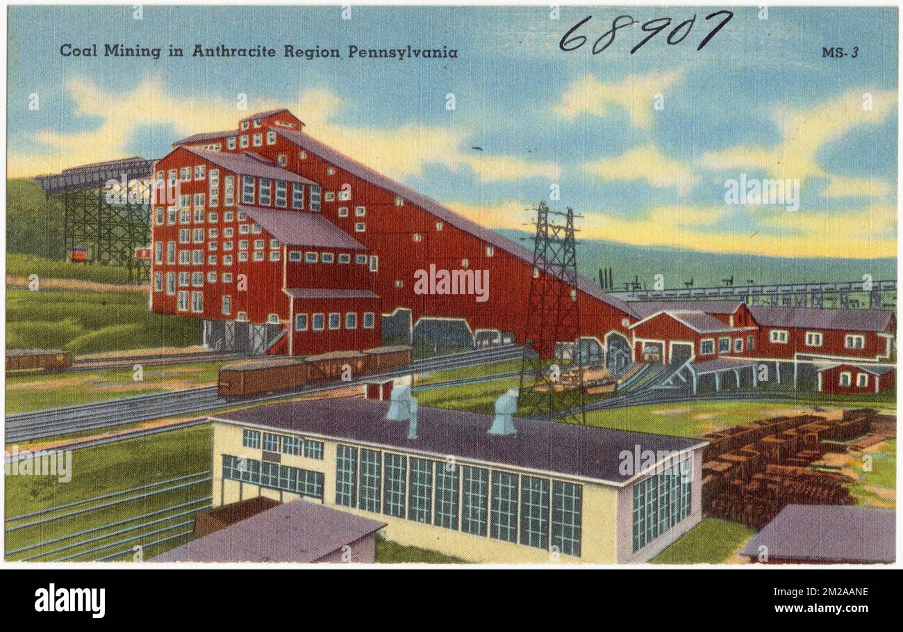 Coal mining in Anthracite Region, Pennsylvania , Industrial facilities ...