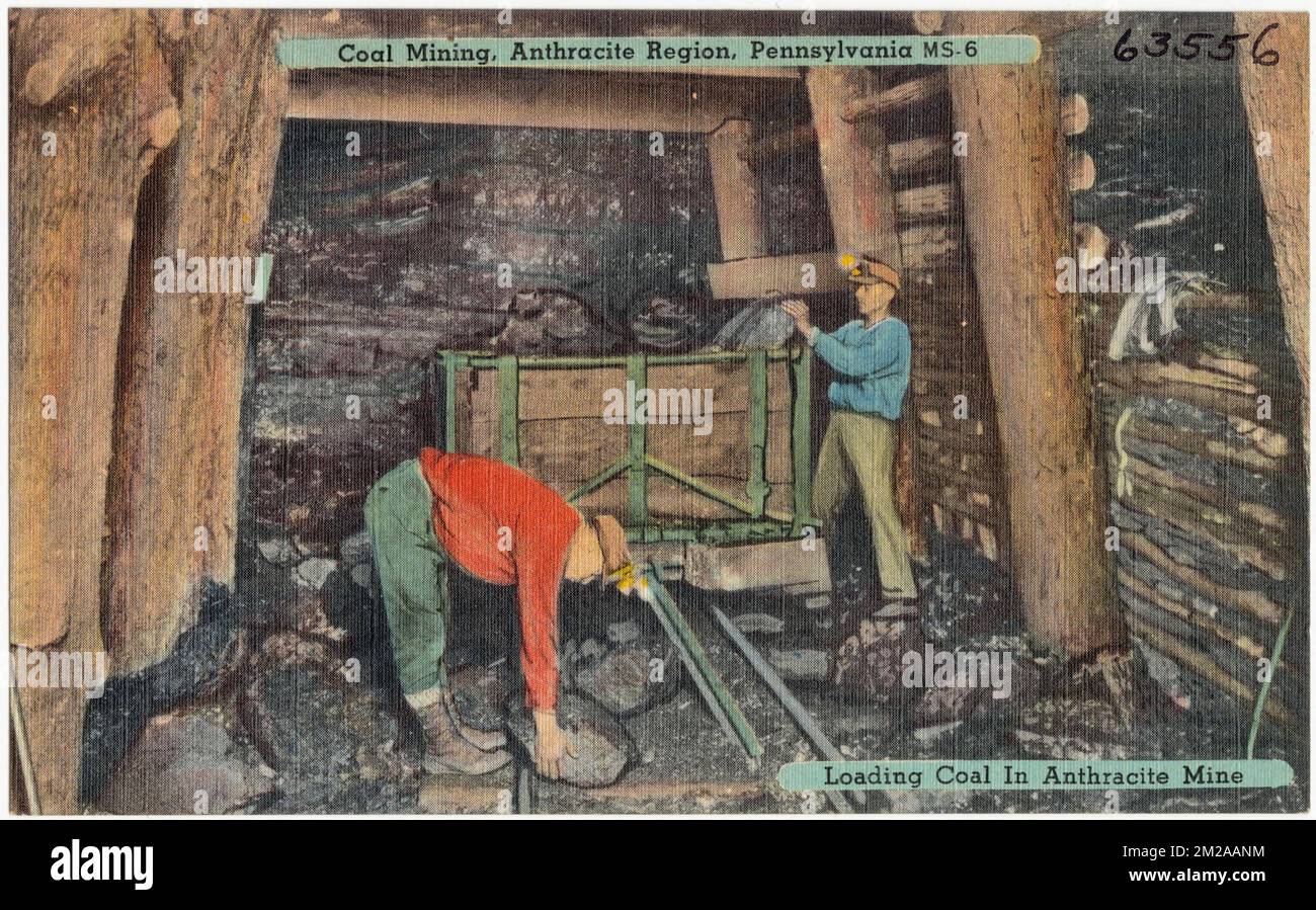 Coal mining, Anthracite Region, Pennsylvania. Loading coal in ...