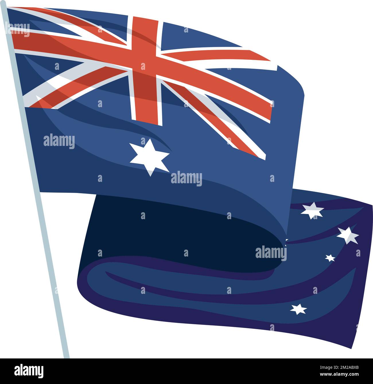 Australian flag waving in Stock Vector Images - Alamy