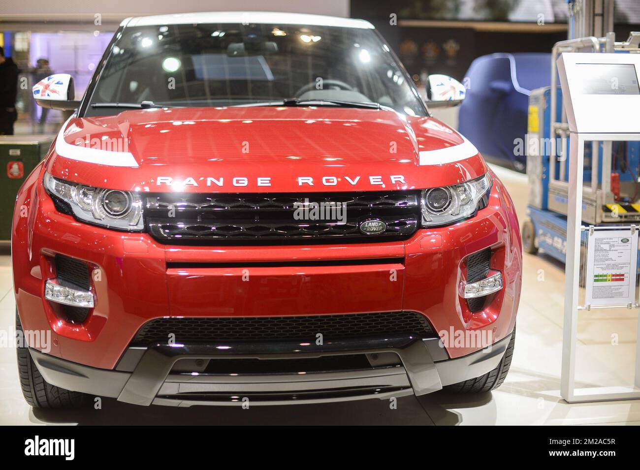 The Land Rover stand at the 93th edition of the European Motor Show, at ...