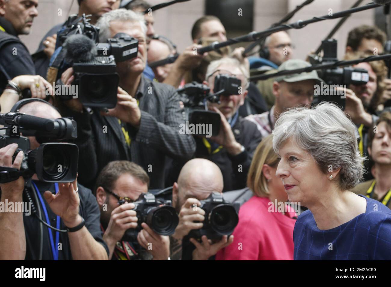 Prime Minister of the United Kingdom Theresa May pictured as she ...