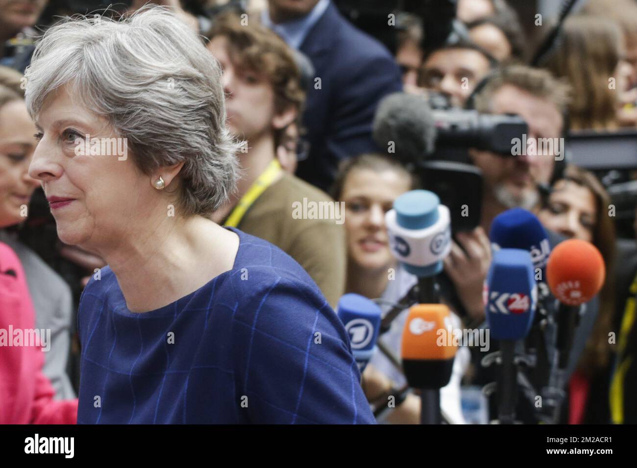 Prime Minister of the United Kingdom Theresa May pictured as she ...