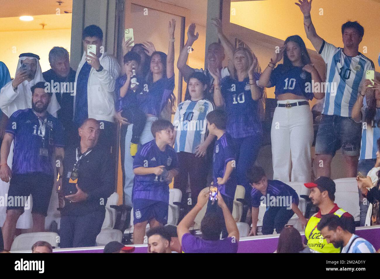 Antonela Roccuzzo, wife of Lionel Messi of Argentina and her his ...