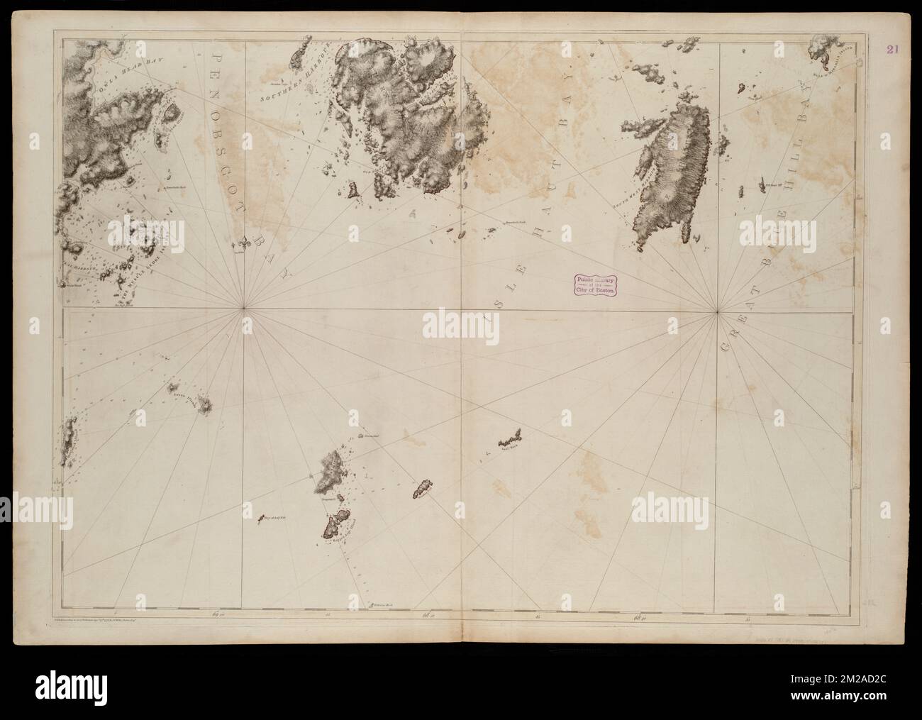 Coast of Maine showing entrances of Blue Hill Bay, Isle of Haut Bay ...