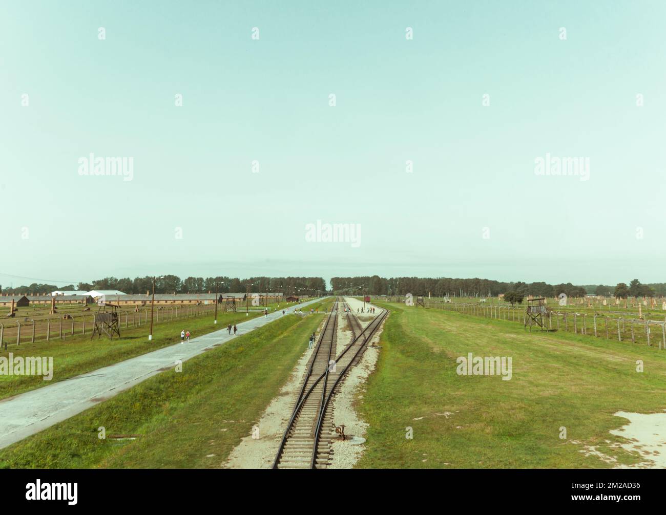 famous railroads of Auschwitz nazi concentration camp Stock Photo - Alamy
