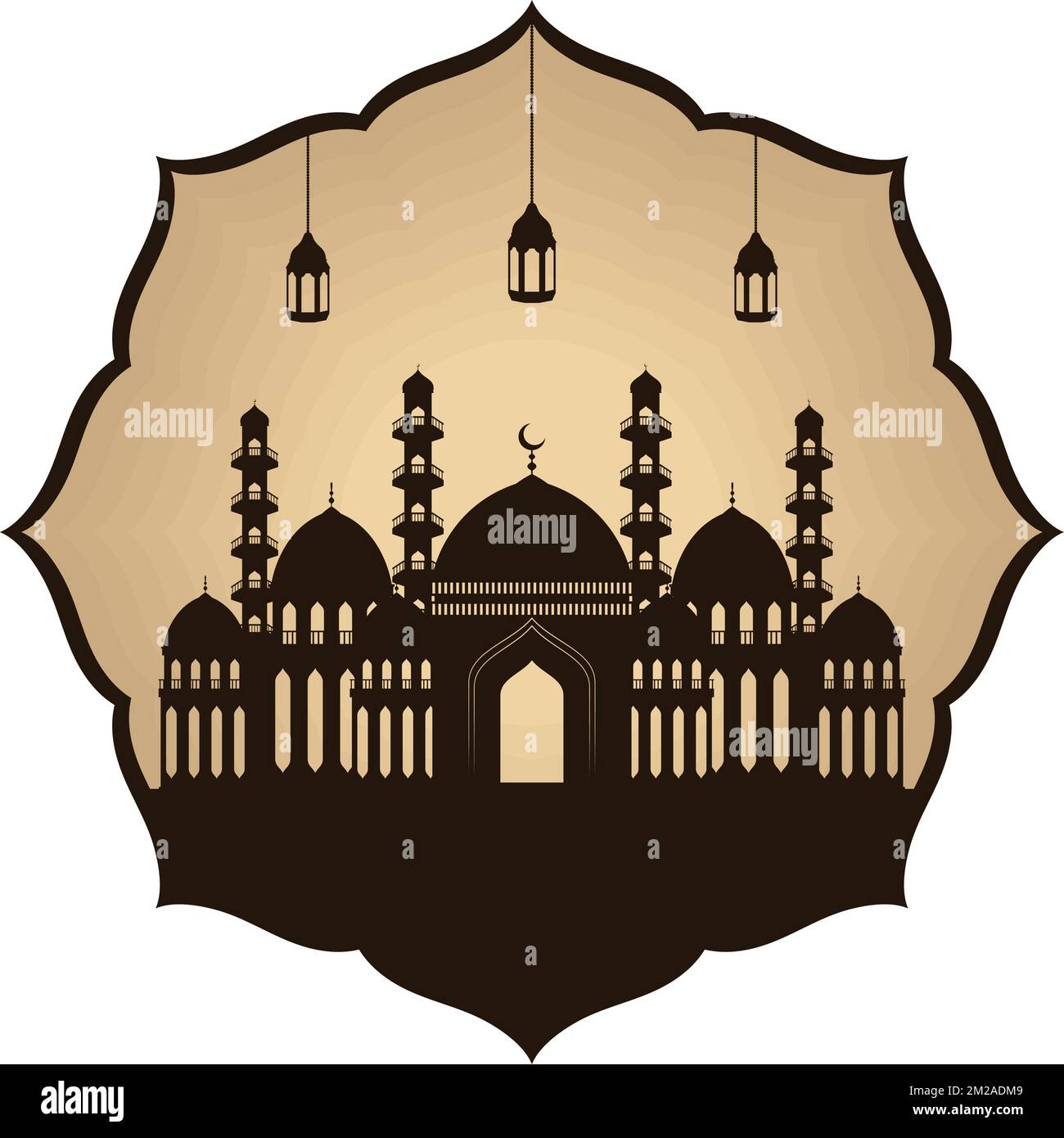 Muslim mosque in frame Cut Out Stock Images & Pictures - Alamy