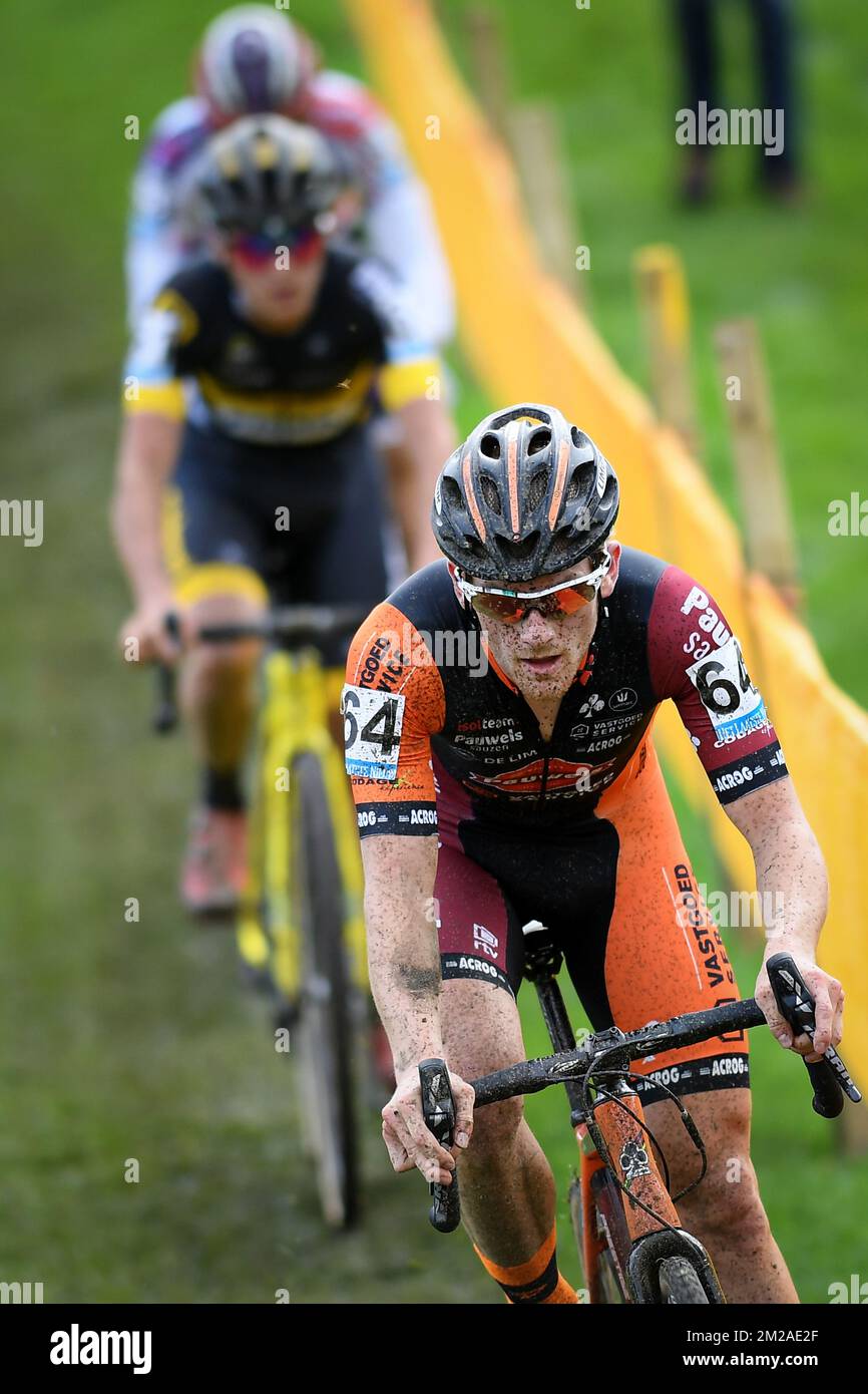 Dutch Sieben Wouters pictured in action during the U23 race cyclocross ...