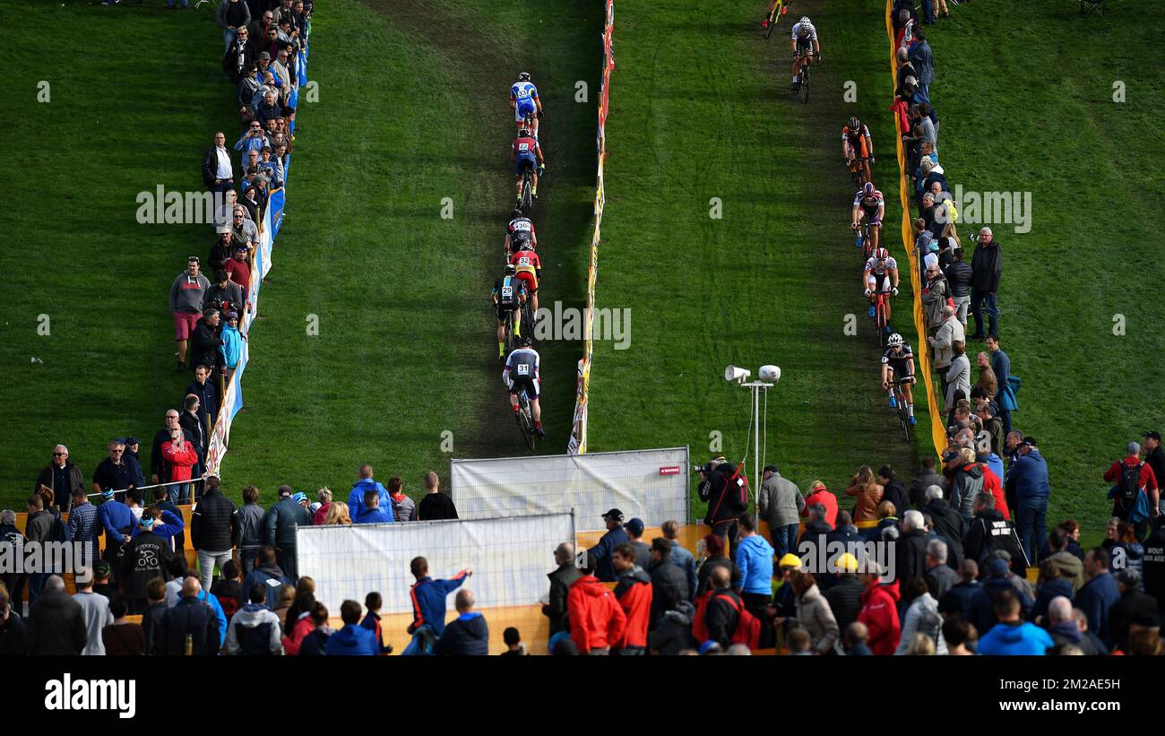 Illustration picture taken during the men's elite race of the third ...