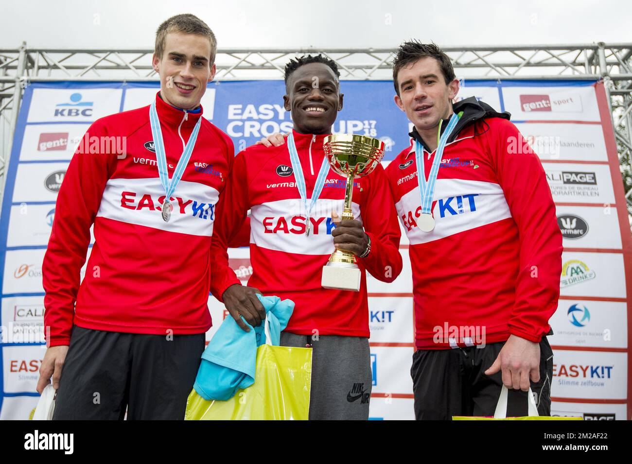 Belgian Simon Debognies, Belgian Isaac Kimeli and Belgian Thomas De ...