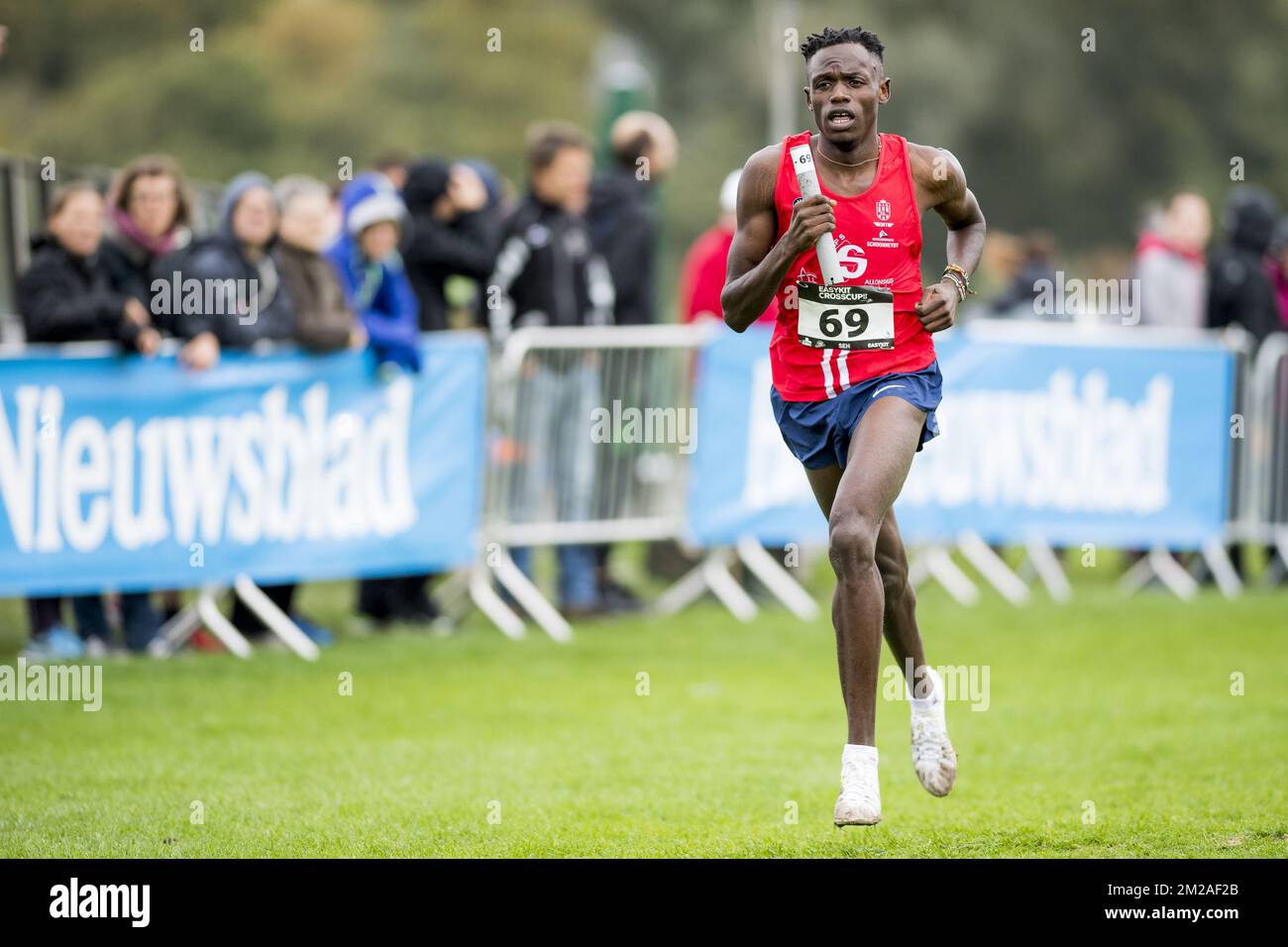 Belgian Isaac Kimeli pictured in action during the men's race at the ...
