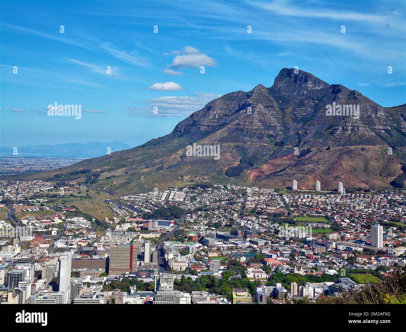 Landscape of Cape Town | Panorama de la ville du Cap 29/07/2017 Stock ...