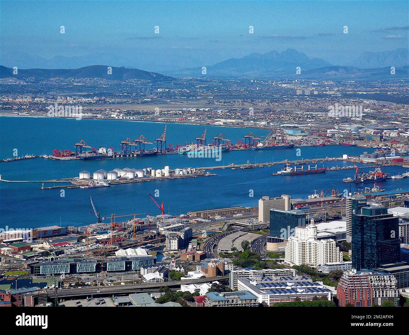 Landscape of Cape Town | Panorama de la ville du Cap 29/07/2017 Stock ...
