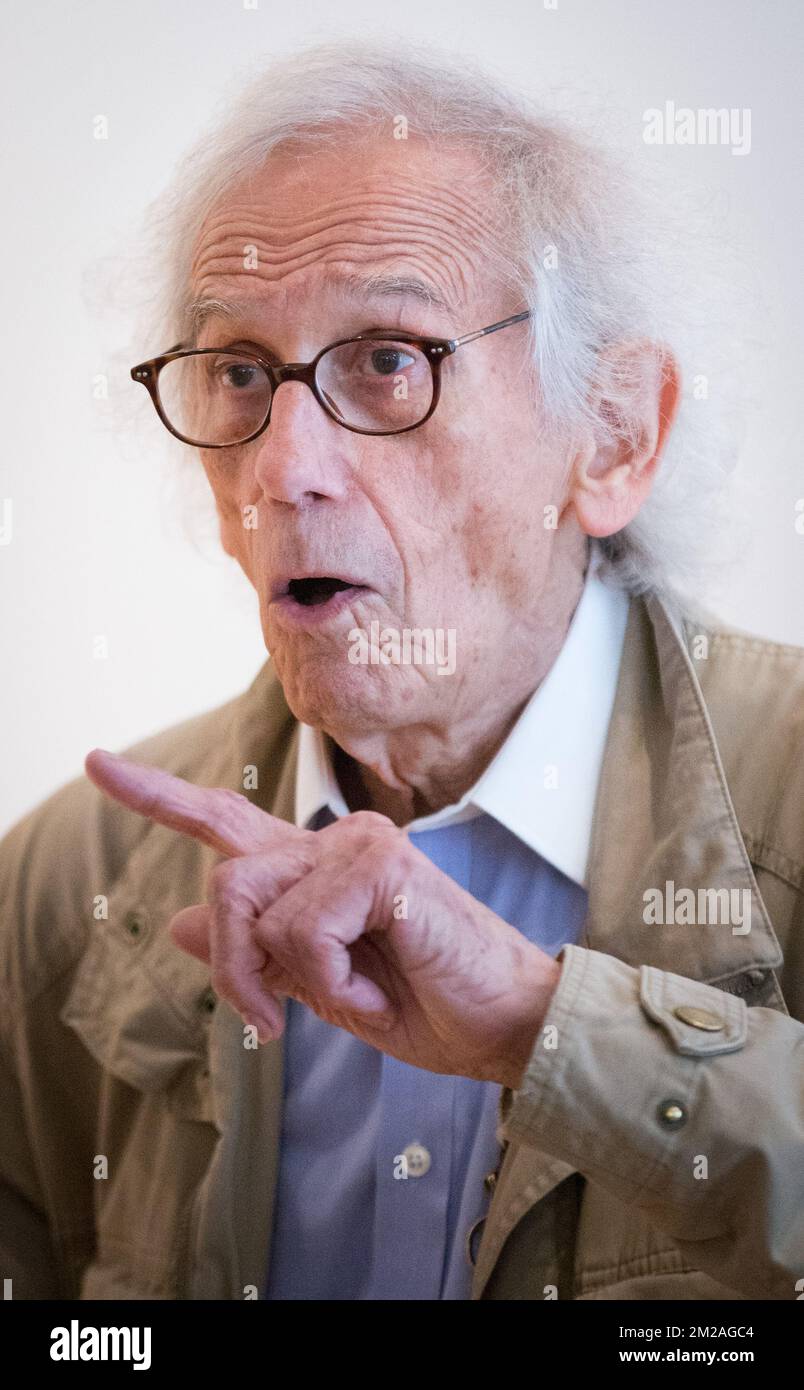 Artist Christo pictured during a visit to the exhibition 'Christo and ...
