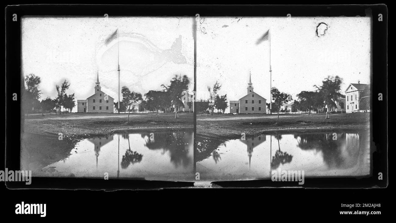 Cohasset Common- view of church and pond , Churches, Lakes & ponds ...