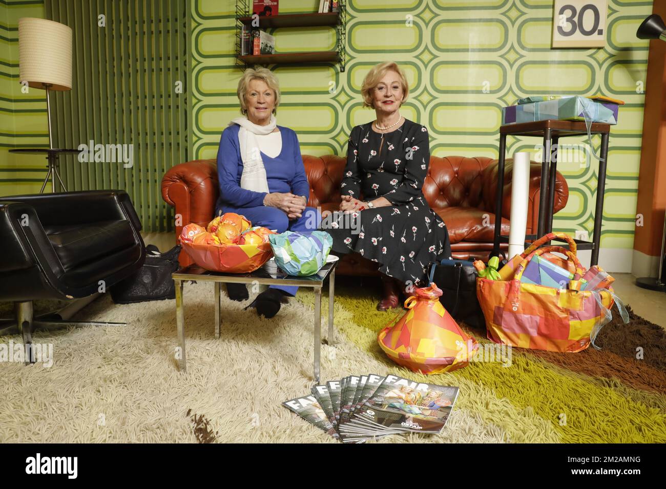 Actress Chris Lomme and actress Leah Thys pictured during the launch of ...