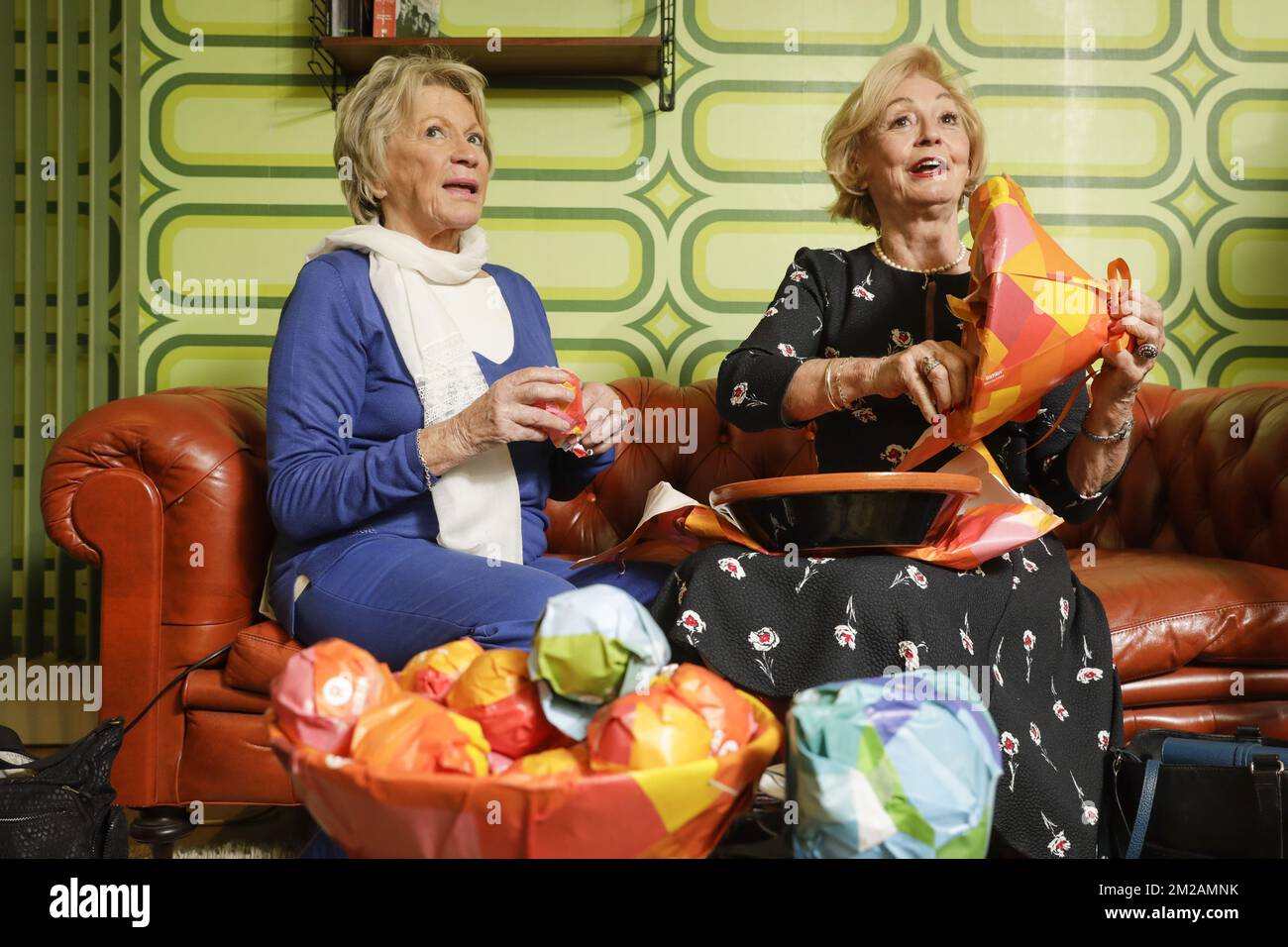 Actress Chris Lomme and actress Leah Thys pictured during the launch of ...