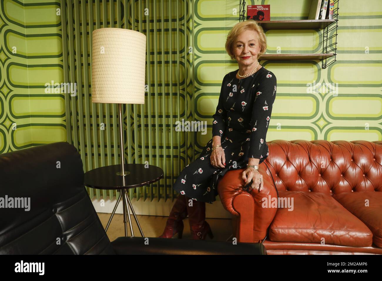 Actress Leah Thys poses during the launch of the end-of-year campaign ...