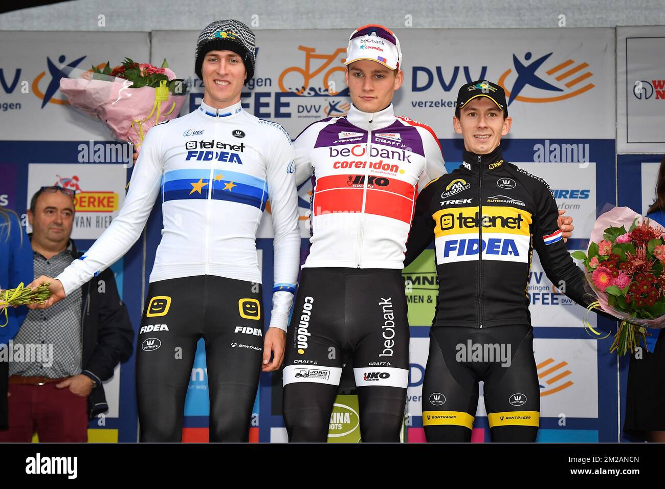 Belgian Toon Aerts, Dutch Mathieu Van Der Poel and Dutch Lars Van Der ...