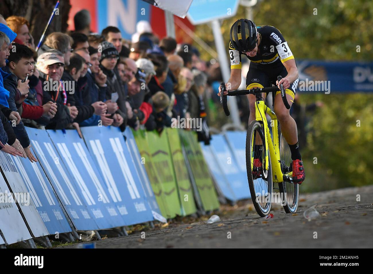 Belgian Ellen Van Loy pictured in action during the women's race during ...