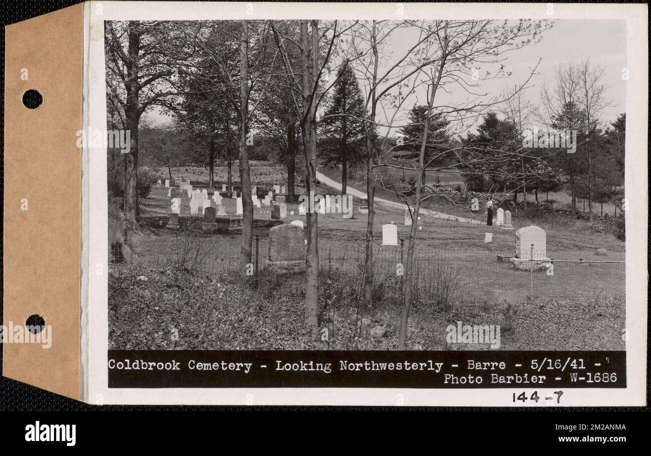 Coldbrook Cemetery, looking northwesterly, Barre, Mass., May 16, 1941 ...