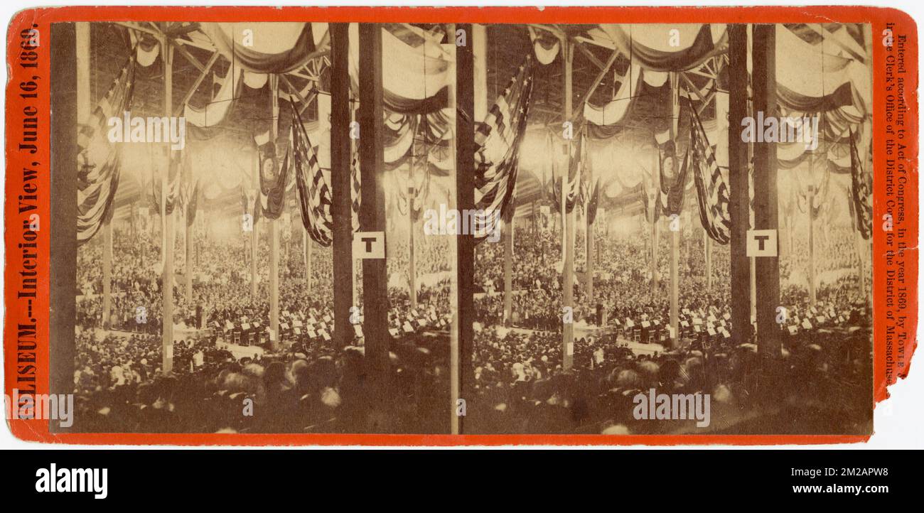 Coliseum. Interior view, June 16, 1869 , Concert halls, Music festivals ...