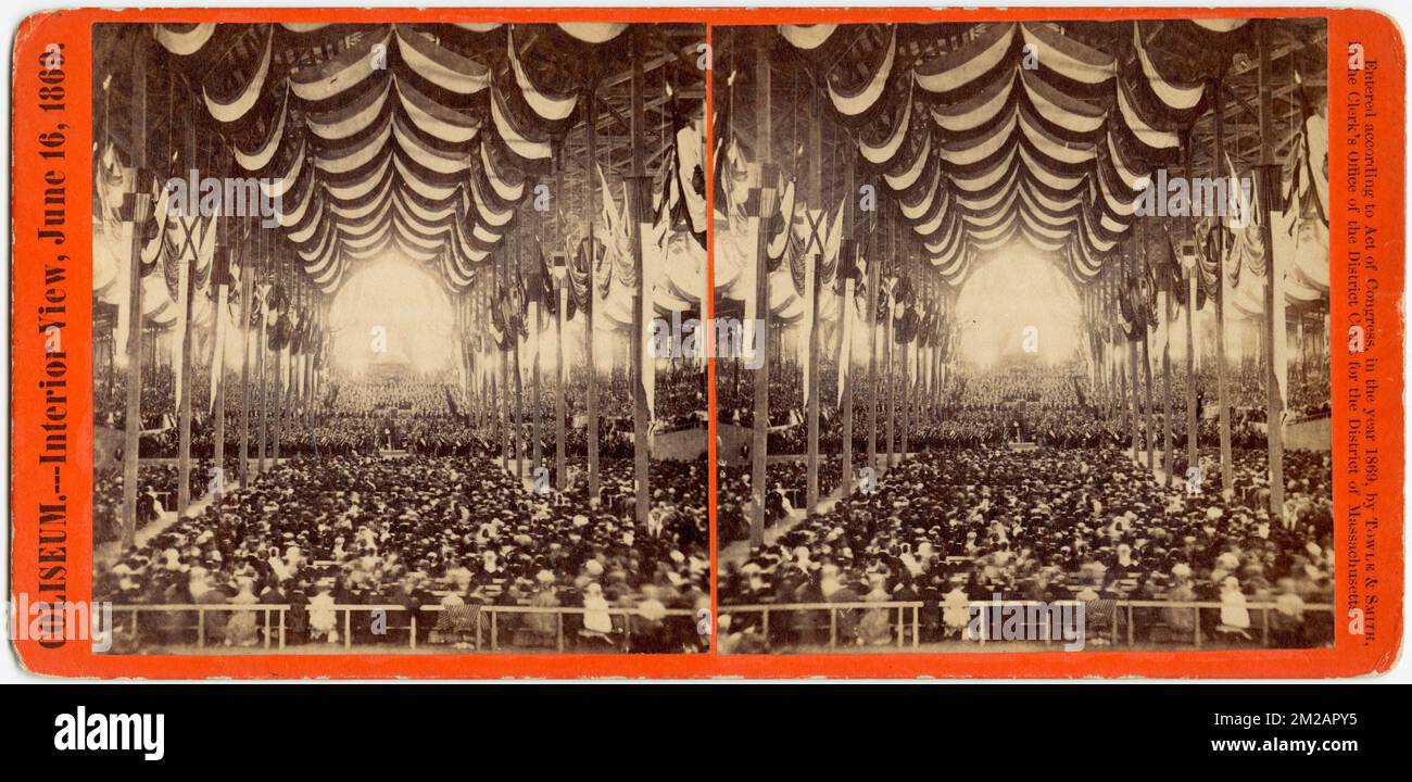 Coliseum--interior view, June 16, 1869 , Concert halls, Music festivals, Celebrations, National ...