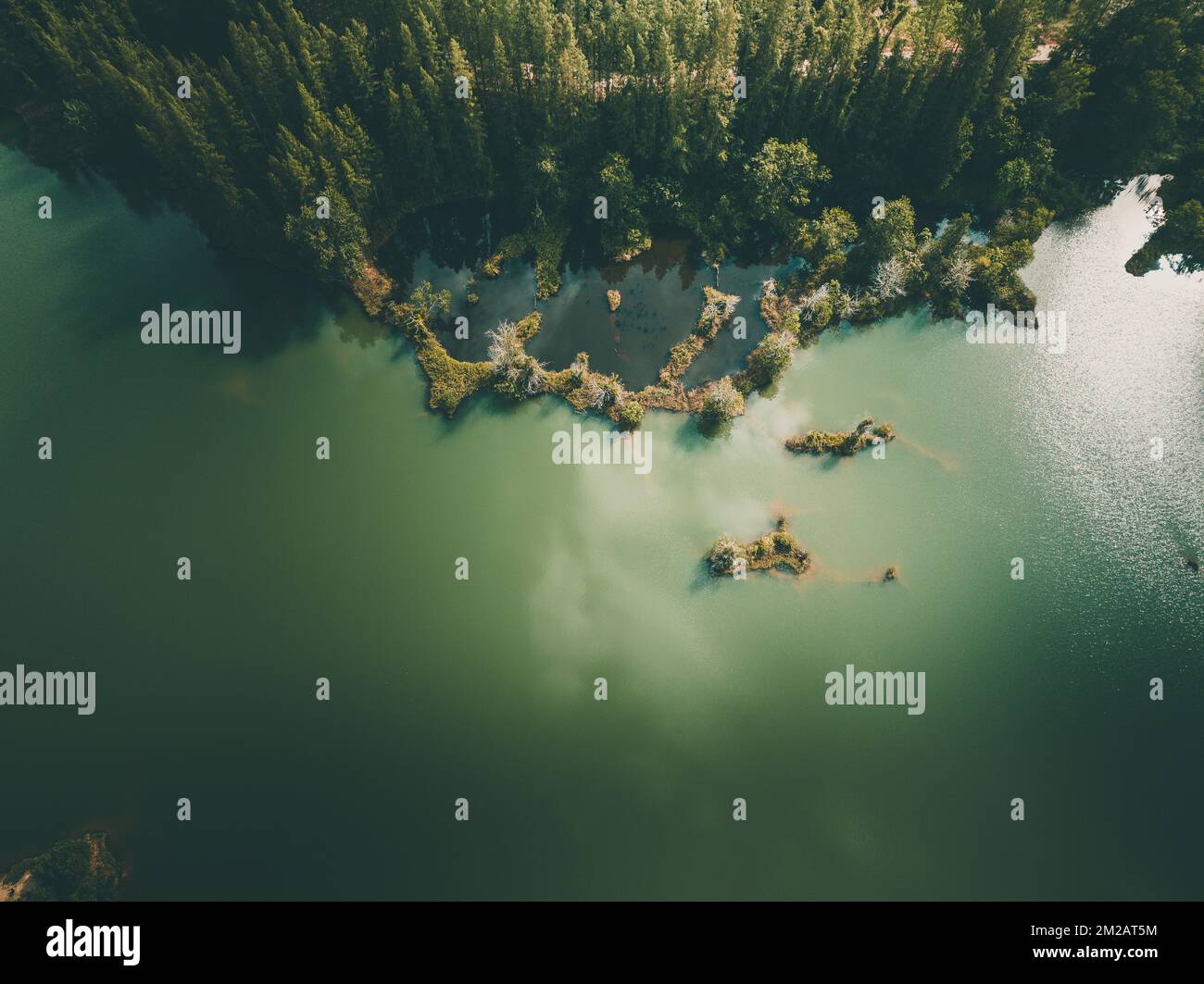 Aerial view of Liwong Lake in Songkhla, Thailand Stock Photo - Alamy