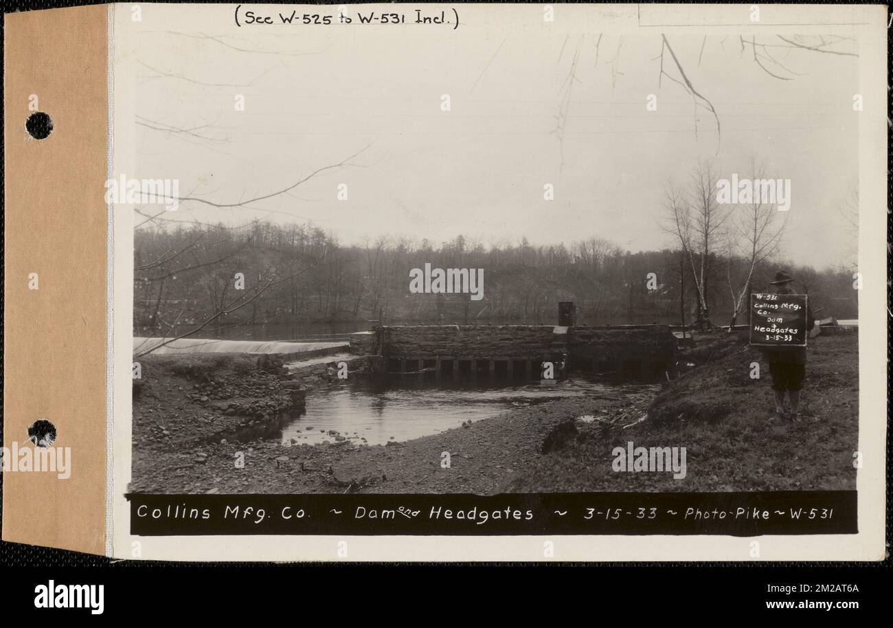 Collins Manufacturing Co., dam and headgates, Wilbraham, Mass., Mar. 15 ...