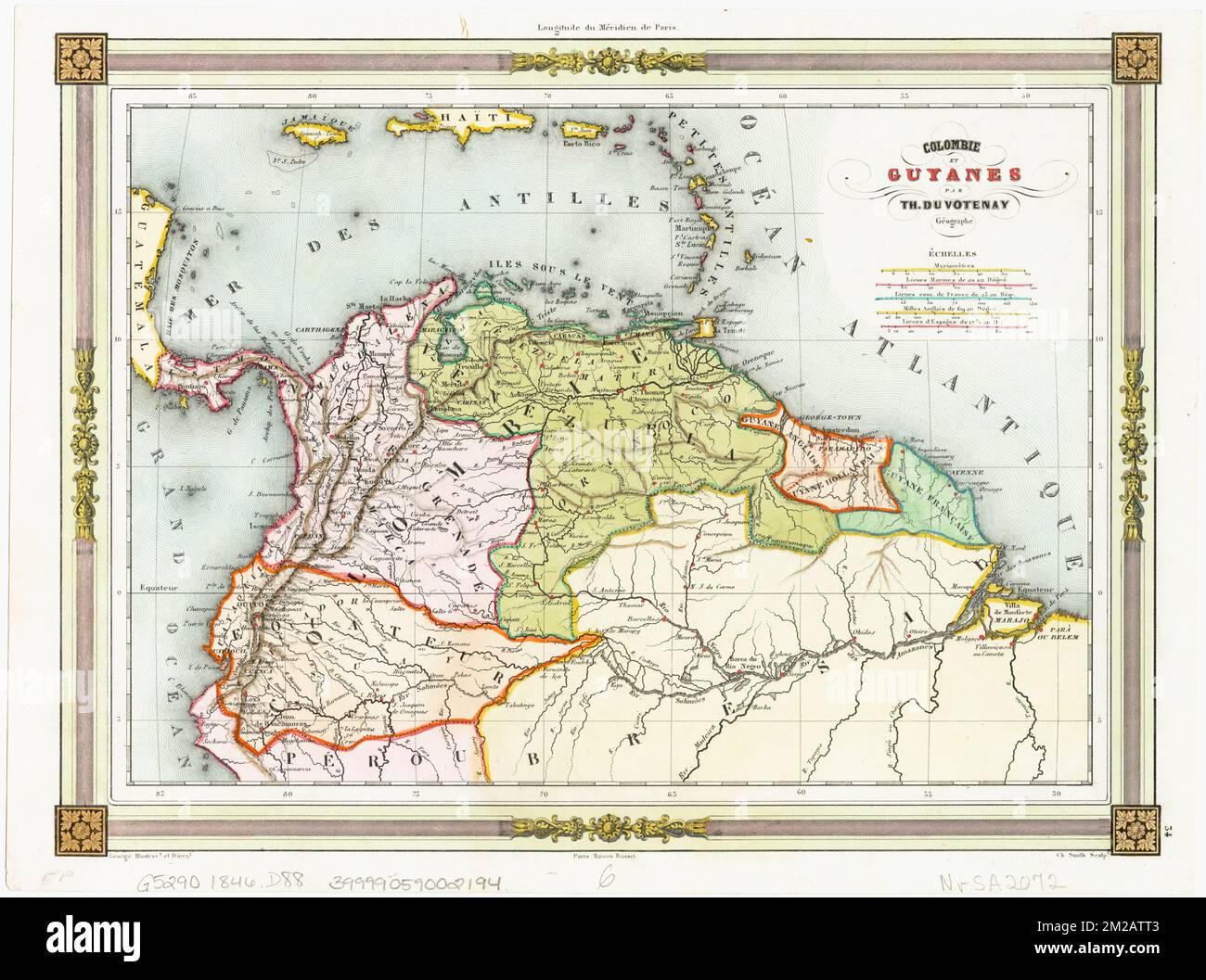 Colombie et Guyanes , South America, Maps, Colombia, Maps, Guyana, Maps ...