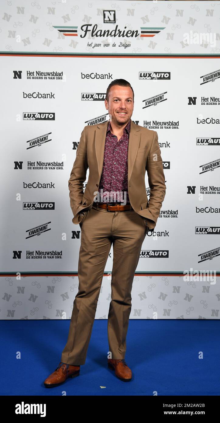 coach of the Belgian national cycling team Kevin De Weert pose for the ...