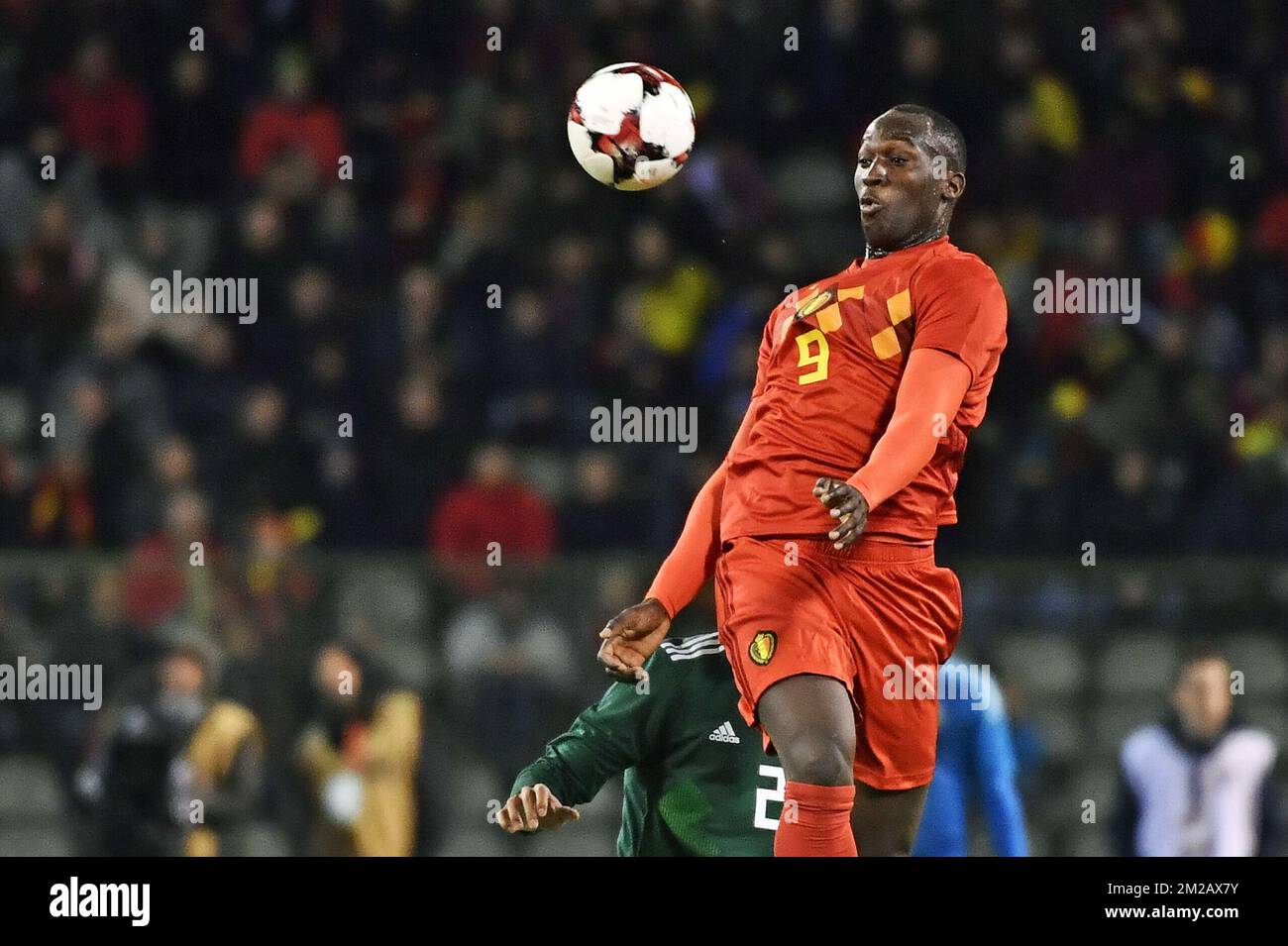 Belgium's Romelu Lukaku pictured in action during a friendly soccer ...