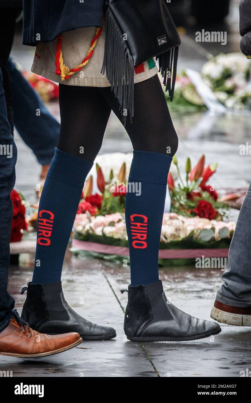 Illustration picture shows the funeral ceremony of Ann-Laure Decadt ...
