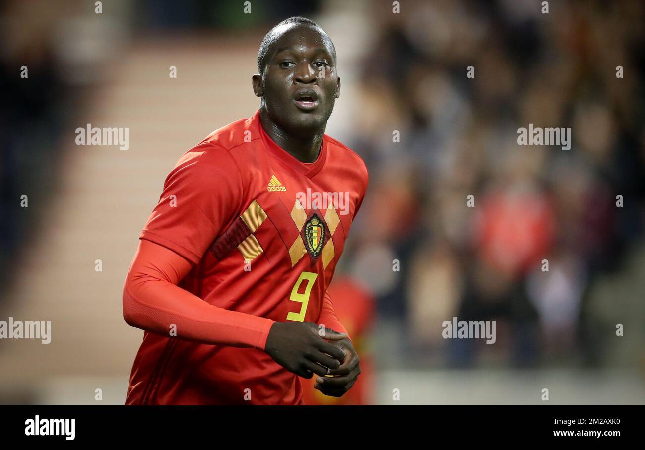Belgium's Romelu Lukaku pictured during a friendly soccer game between ...