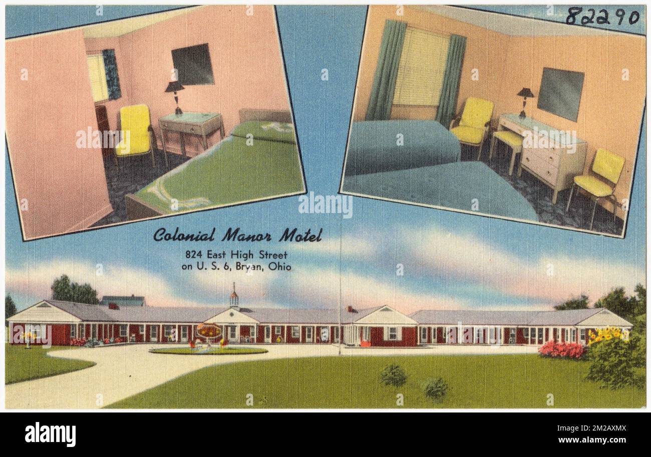 Colonial Manor Motel, 824 East High Street on U.S. 6, Bryan, Ohio ...