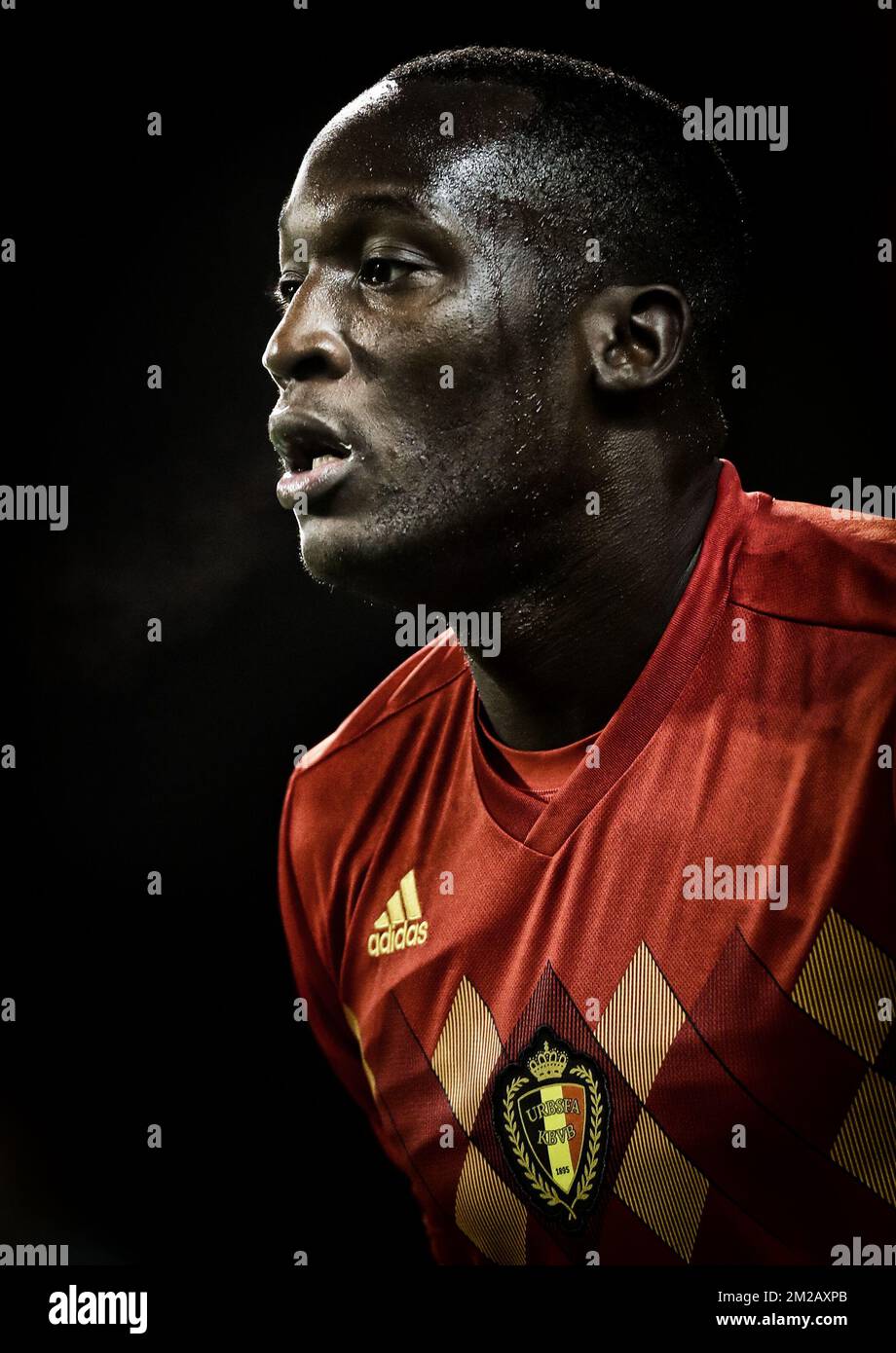 Belgium's Romelu Lukaku pictured during a friendly soccer game between ...