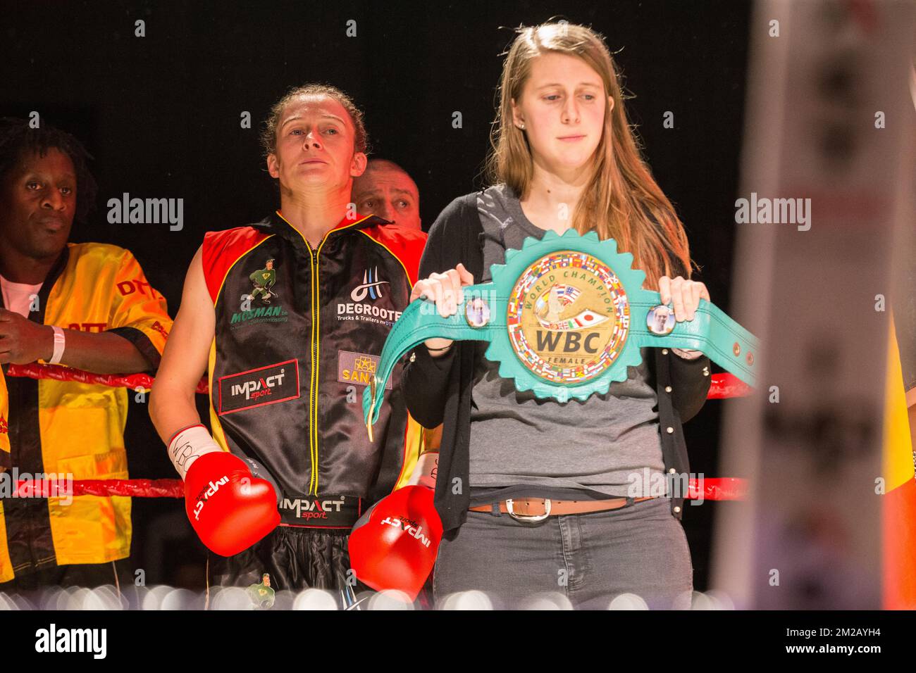 Belgian Delfine Persoon pictured ahead of the boxing fight between ...