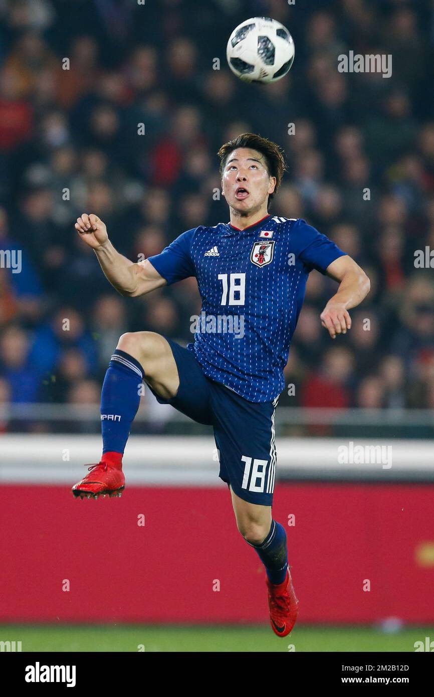 Japan's forward Takuma Asano pictured in action during a friendly ...