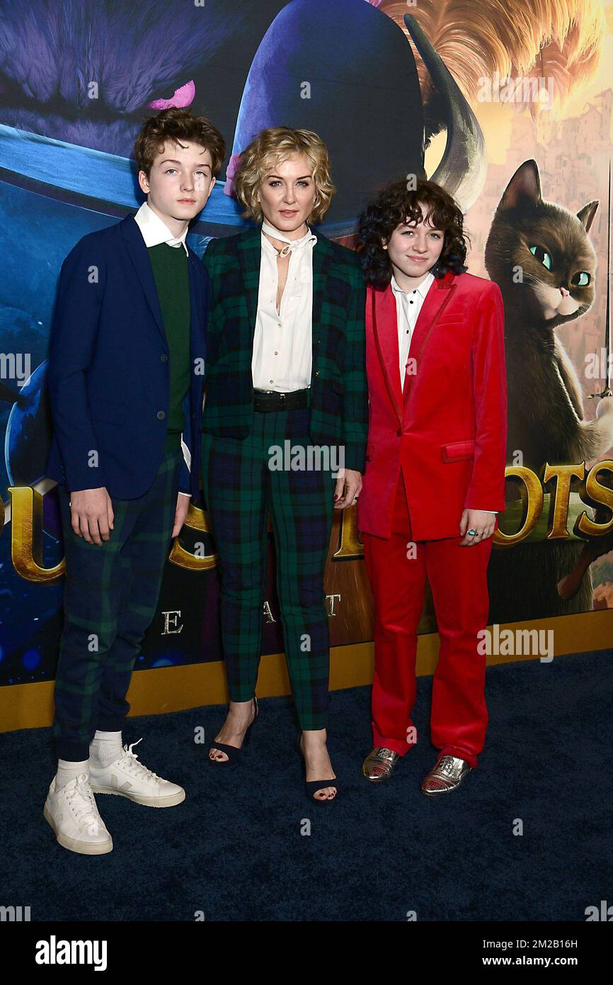 New York, New York, USA. December 13, 2022 Amy Carlson, son Nigel ...