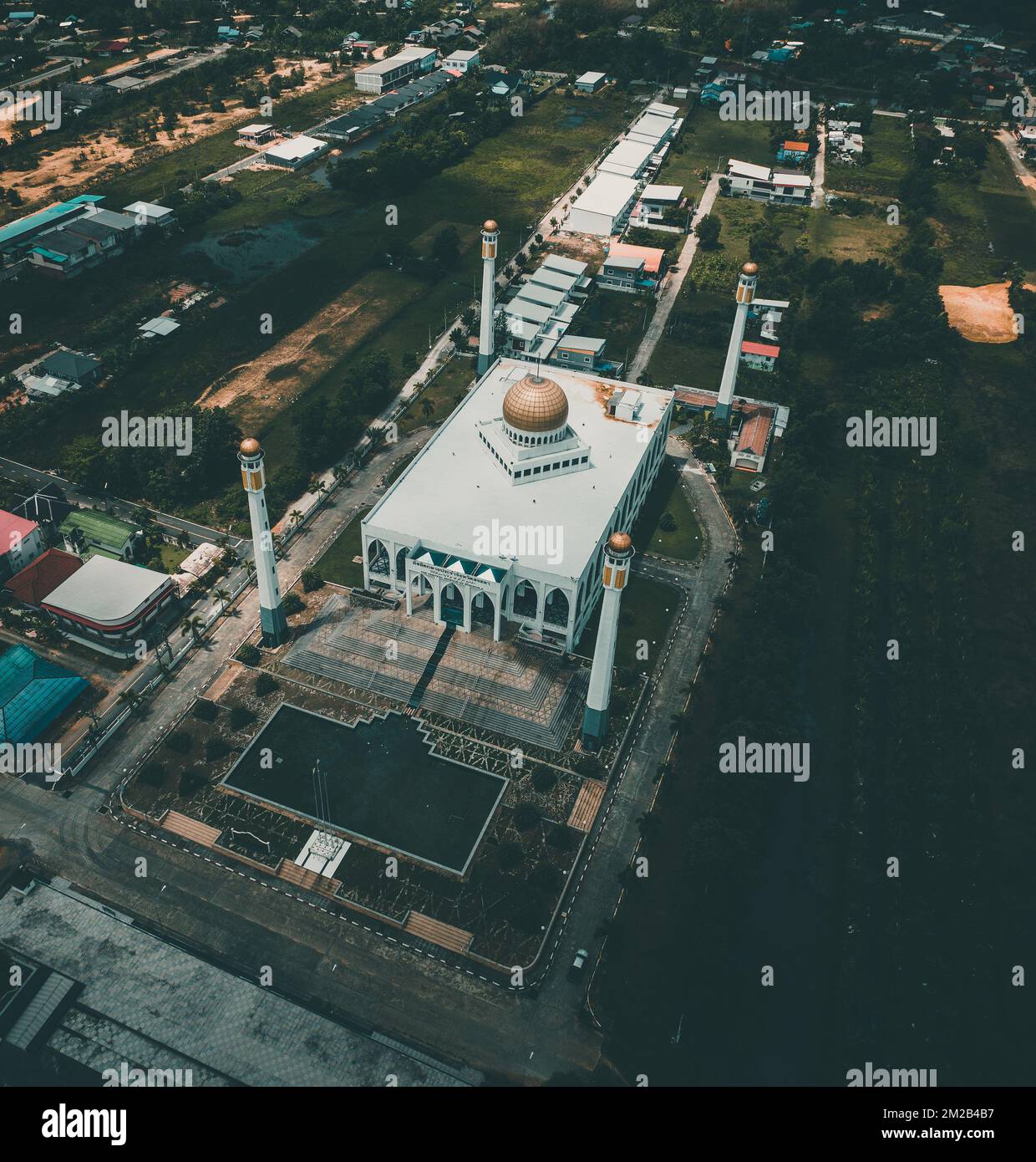 Aerial view of Central Mosque in Songkhla, Thailand Stock Photo - Alamy