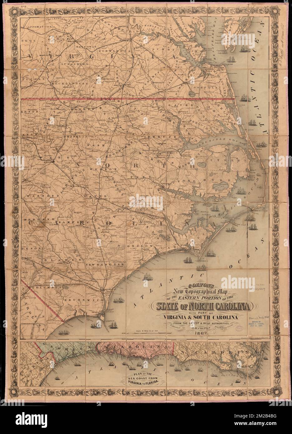 Colton's new topographical map of the eastern portion of the State of ...
