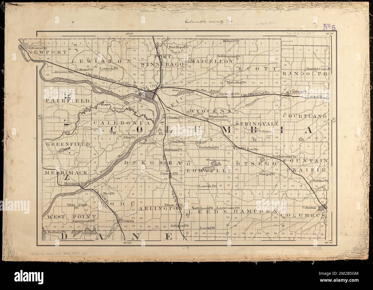 Columbia County, Wis. , Columbia County Wis., Maps, Manuscript maps ...