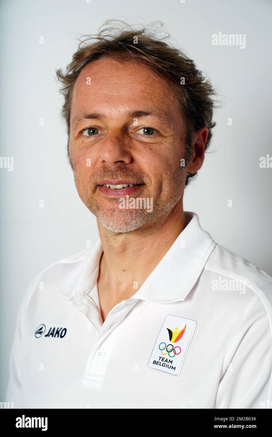 Athletics team leader Max de Vylder poses for the photographer during ...