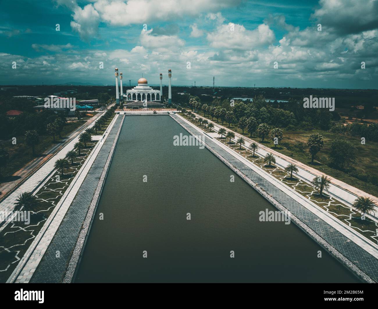 Aerial view of Central Mosque in Songkhla, Thailand Stock Photo - Alamy