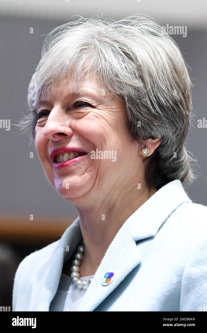 Prime Minister of the United Kingdom Theresa May pictured during an ...